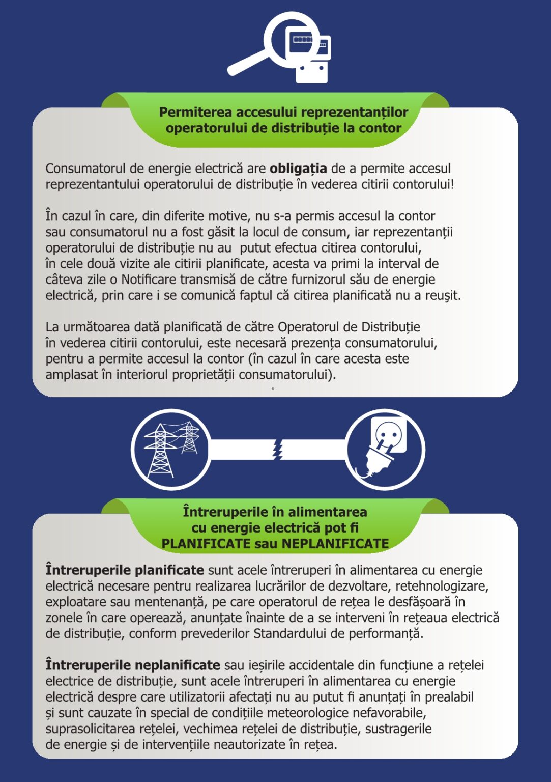 Ghid de informare utilizatori - Distribuție Energie Electrică Romania